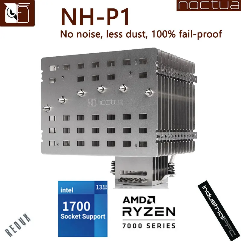 Noctua Nh-p1 Passive Cpu Radiator 6 Heat Pipes Support Dual Platform ...