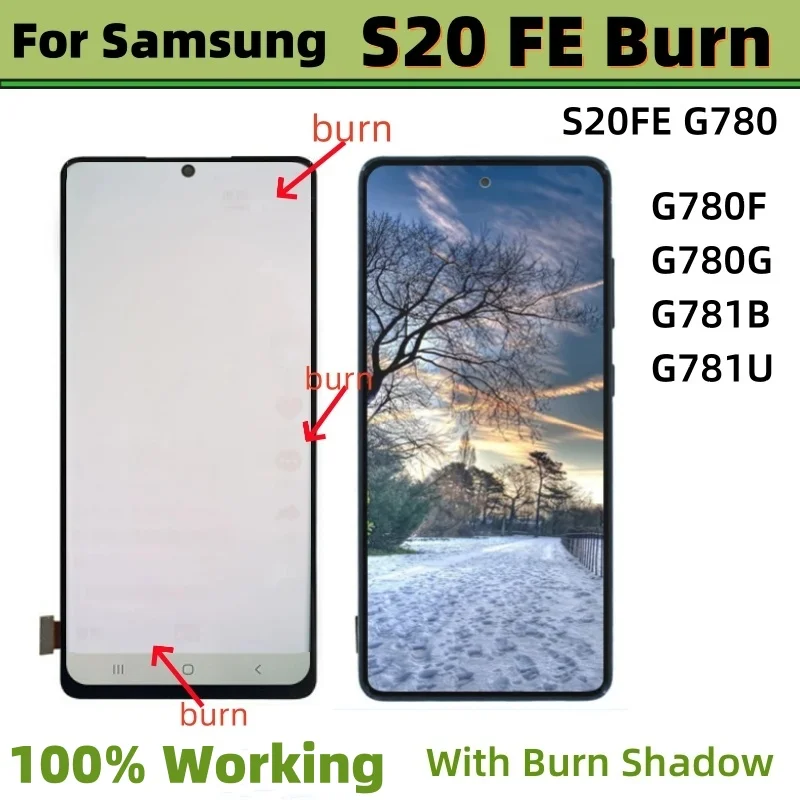 AMOLED LCD For Samsung Galaxy S20 FE G780, G780F with Burn Shadow, with ...