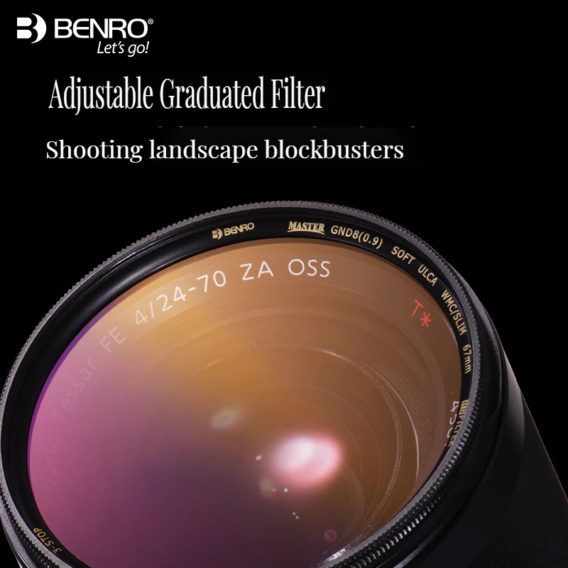 Benro 77mm 82mm Soft Gnd8 Gnd0.9 Ulca Wmc Slim 3 Stop Round Gnd Graduated Neutral Density Filter ...