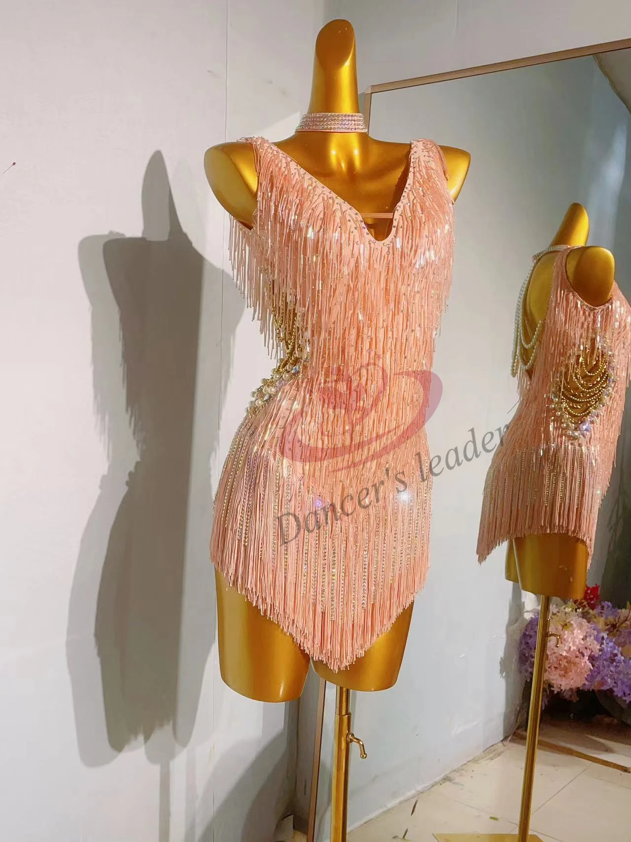 Latin-Dance-Competition-Women-s-Clothing-Kids-High-End-Custom-Pink ...