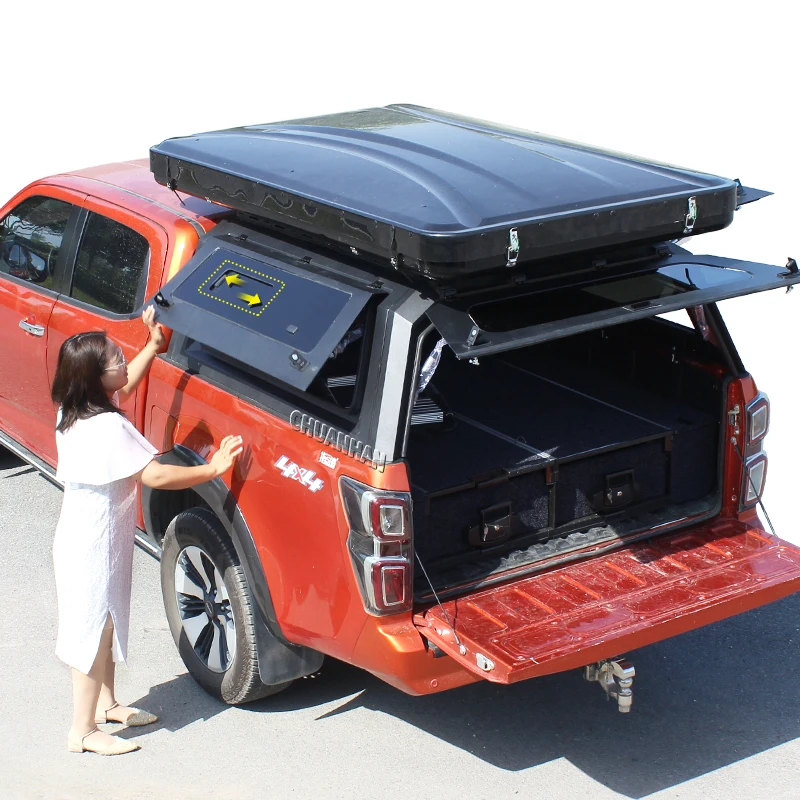 With-Windows-Steel-Dual-Cab-Hardtop-4x4-Pick-Up-Pickup-Truck-Bed-Canopy ...