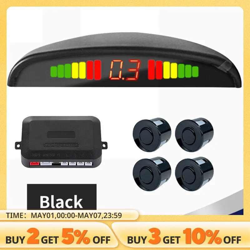 4-Color-Car-Parking-Sensor-Parking-Kit-LED-Display-22mm-4-Sensors ...