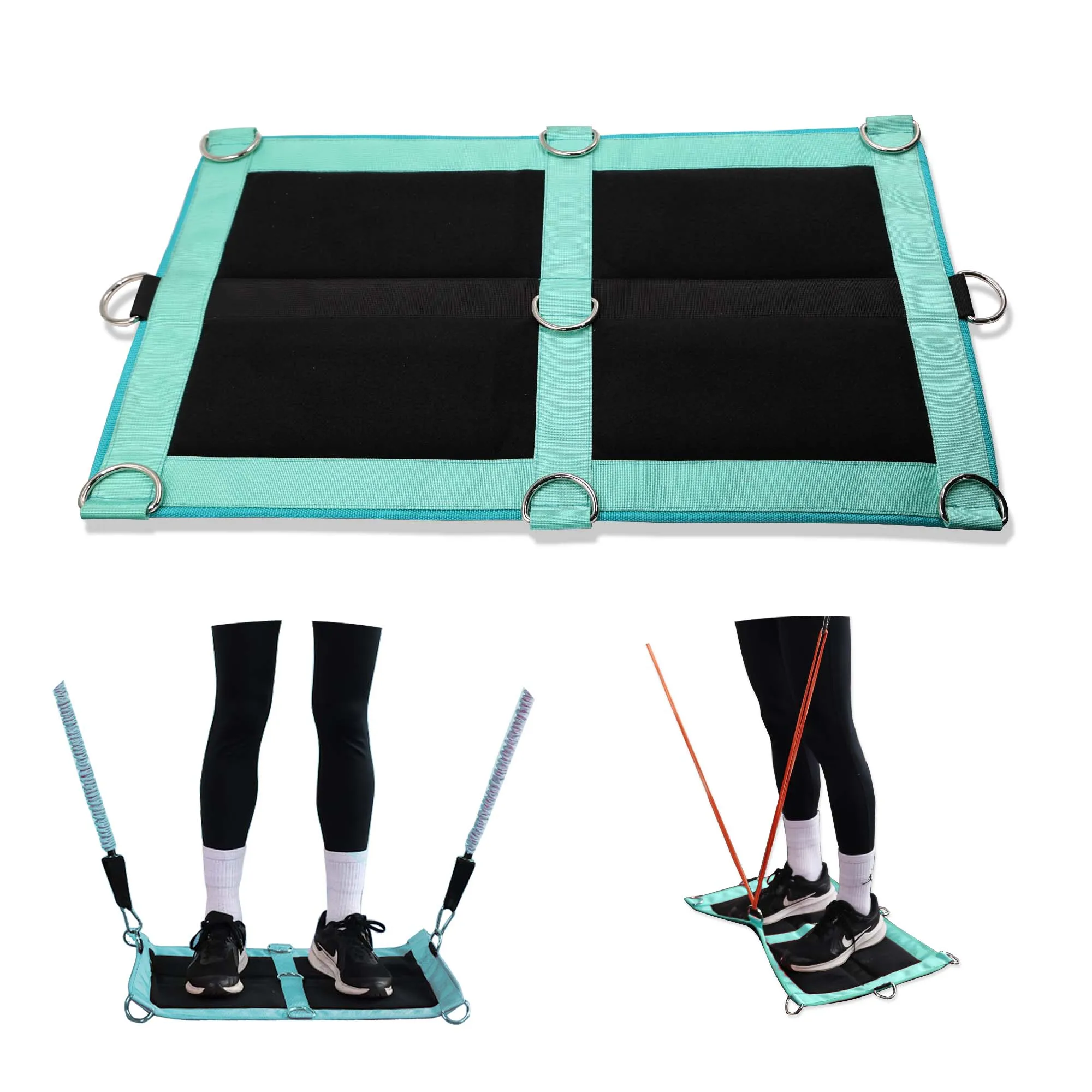 Multi-D-rings-Foldable-Resistance-Band-Platform-Base-for-Pilates-Bar ...