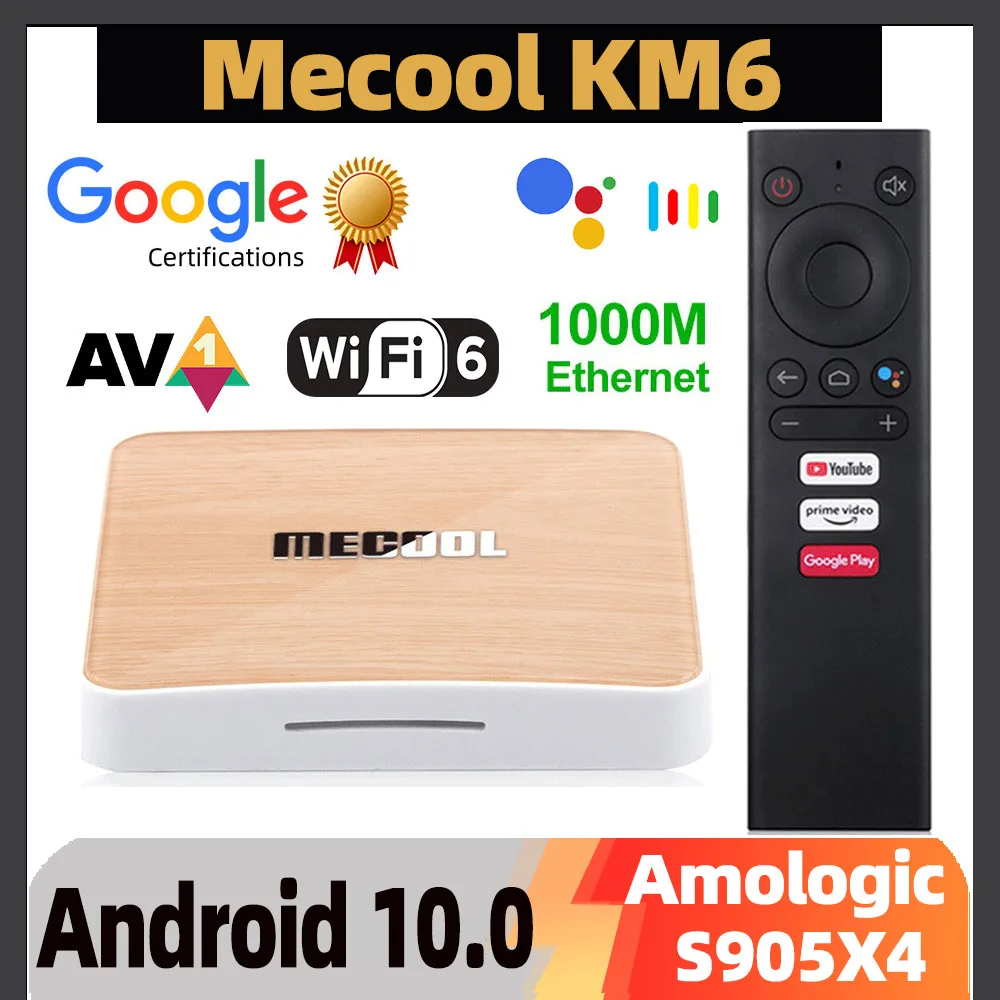 Mecool Km6 Deluxe Smart Box Tv Android Amlogic 10 S905x4 Certificada ...