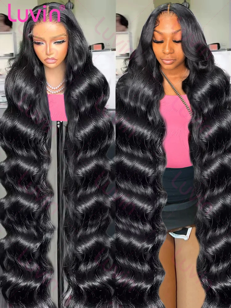 Body-Wave-13x6-13x4-HD-Transparent-Lace-Front-Wigs-30-Inch-Brazilian ...