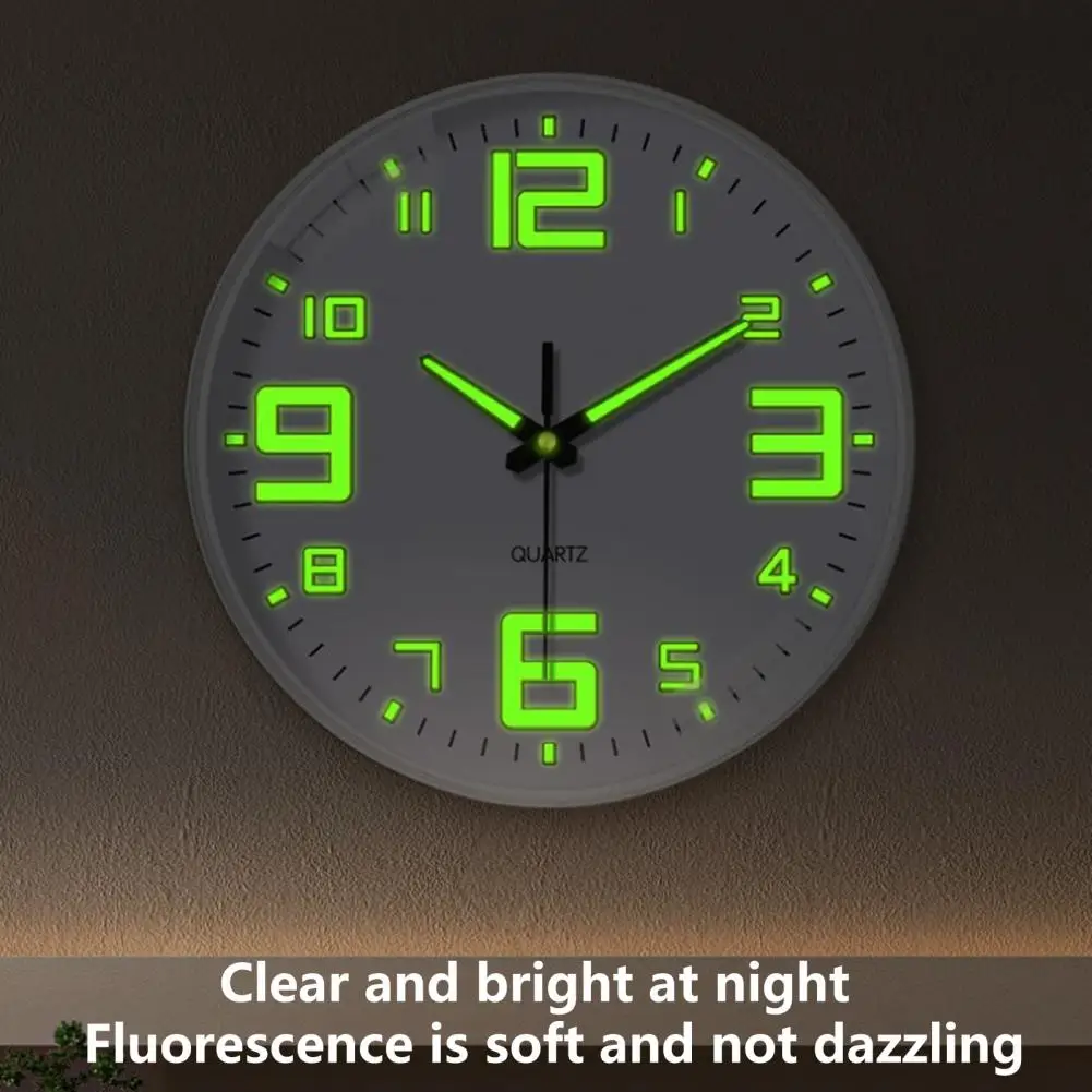 Great-Fluorescence-Effect-Luminous-Wall-Clock-Big-Number-30cm-Bedroom ...