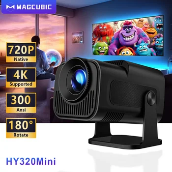 Magcubic HY320 Mini Newly Native 720P Android 11 4K Projector 300ANSI ...