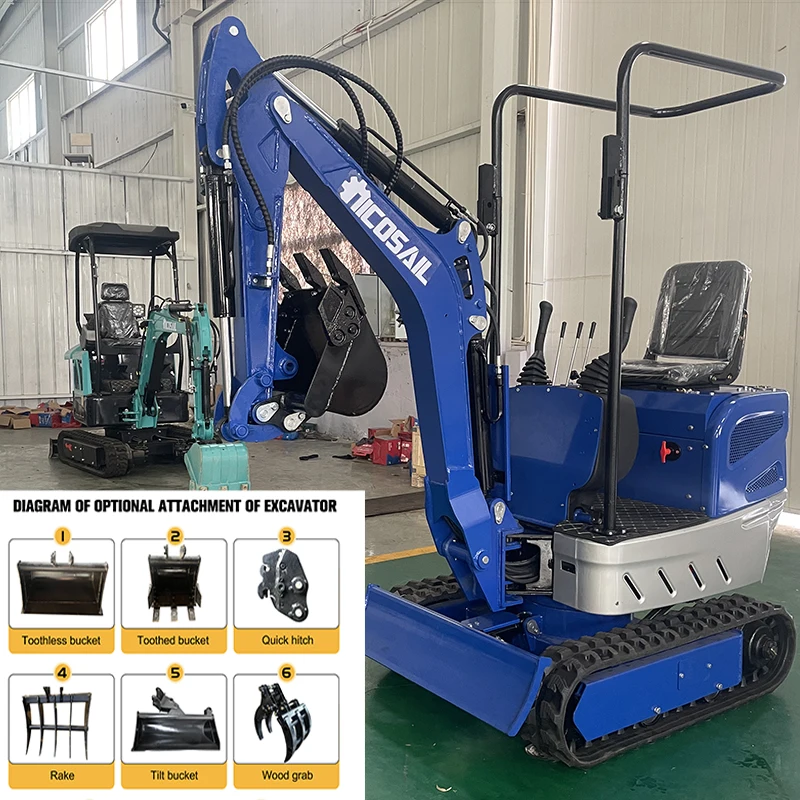 Agricultural-Machinery-Mini-Excavator-Small-Digger-0-8-Ton-1-Ton-Micro ...