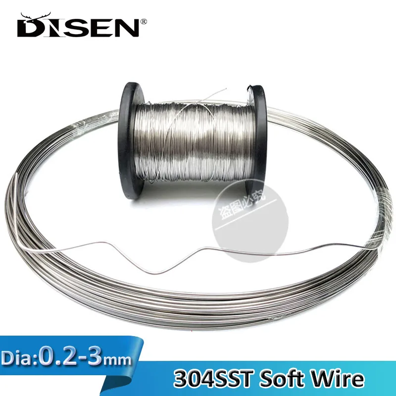 304-Stainless-Steel-Soft-Wire-Single-Strand-Round-Bright-Silk-Lashing ...