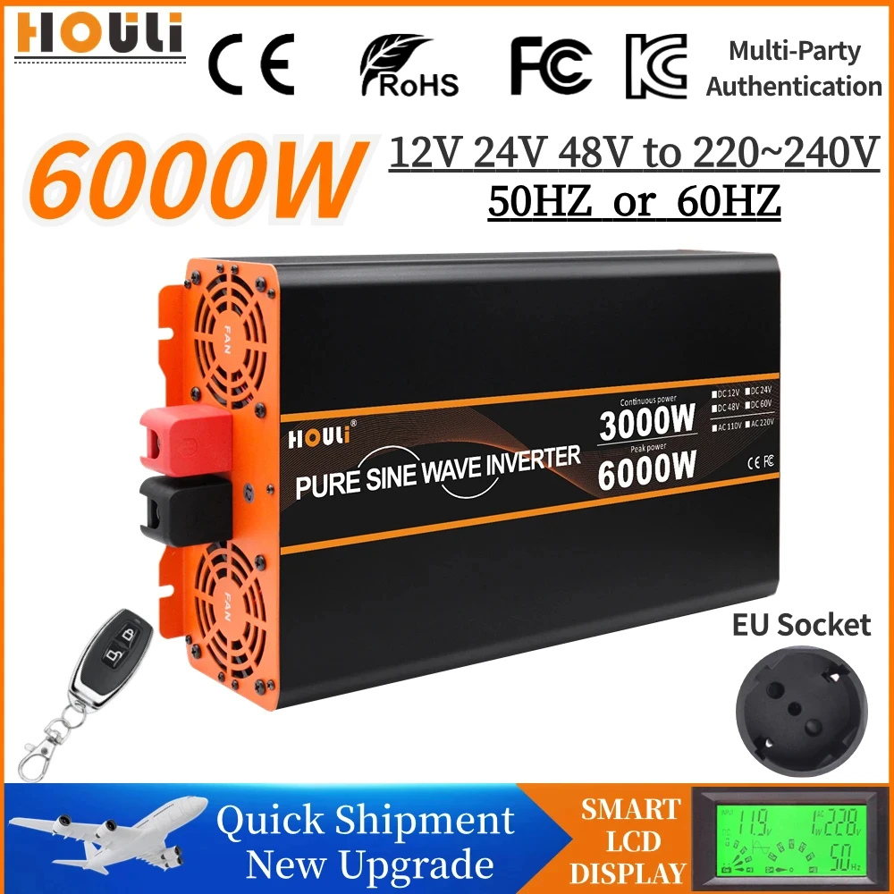 Pure-Sine-Wave-3000W-5000W-6000W-Inverter-12V-24V-48V-To-220V-230V ...