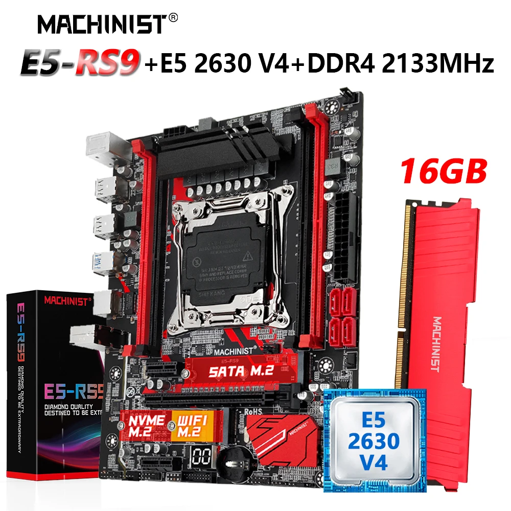 MACHINIST-Placa-m-e-Combo-Kit-Set-X99-RS9-Xeon-E5-2630-V4-CPU ...