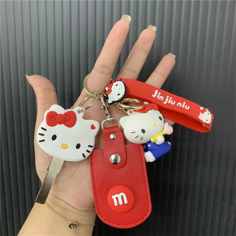 MINISO-Sanrio-Keychain-Silicone-Hello-Kitty-Key-Smart-Cover-Pendant ...