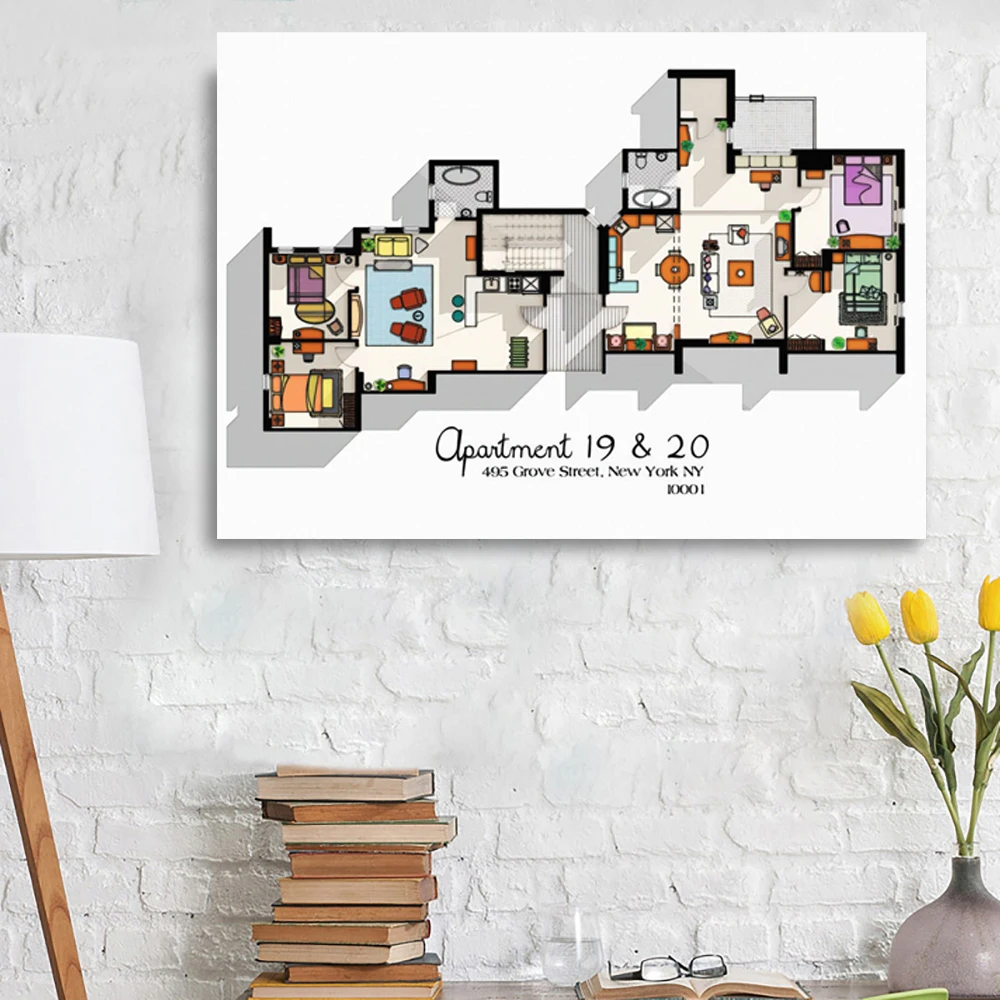 Friends Poster In Monicas Apartment