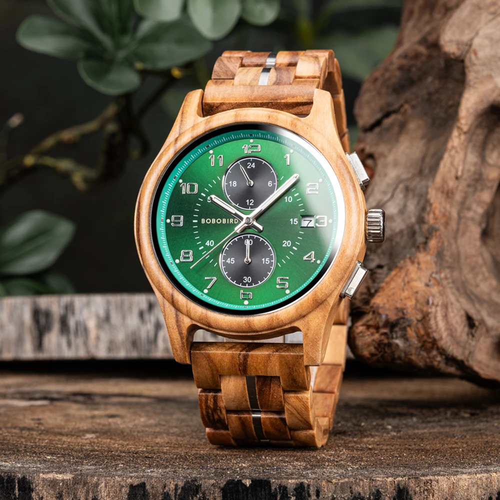 BOBO-BIRD-Men-s-Watches-Niche-Wooden-Wristwatch-Auto-Date-Chronograph ...