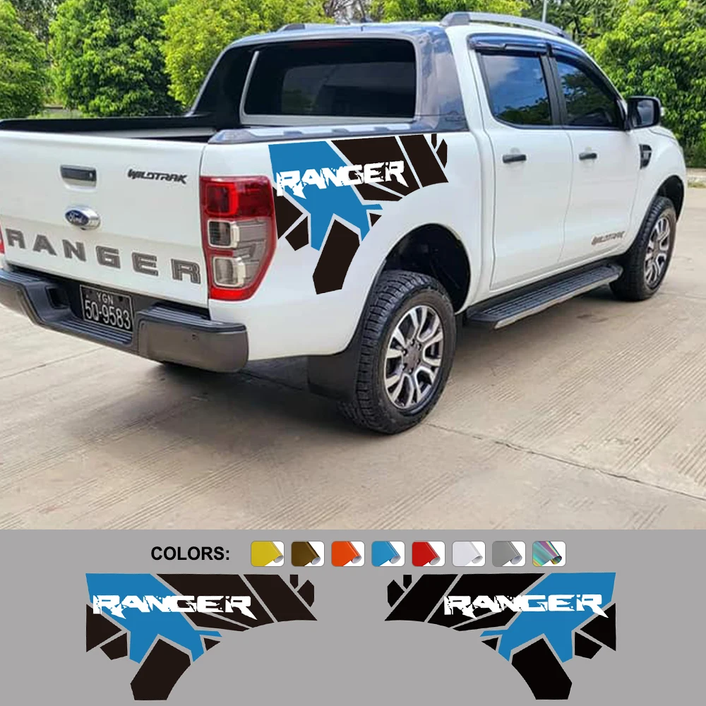 Pickup-Sticker-For-Ford-Ranger-Raptor-XLT-T6-Car-Trunk-Side-Decor-Decal ...