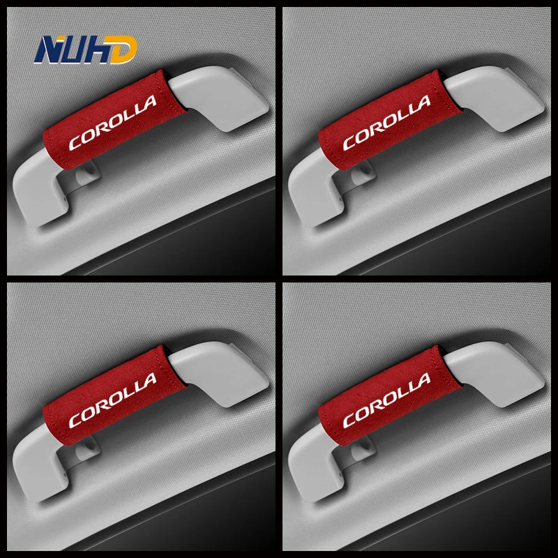 Suede-Car-Interior-Ceiling-Handle-Protective-Cover-For-Toyota-Corolla ...