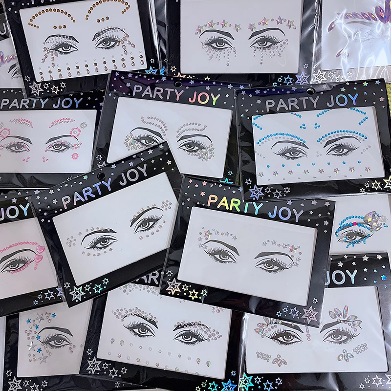 Festival-Face-Stickers-Maquiagem-Diamante-Arte-Corporal-Tatuagens ...