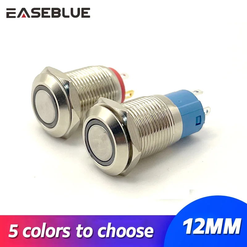 12mm-Waterproof-Metal-Push-Button-Switch-LED-Light-Red-Green-Blue-White ...