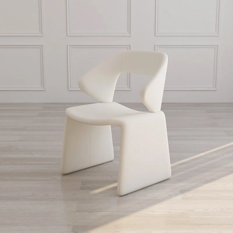 Household Nordic Leisure Dining Chair Velvet Material Negotiation Chair ...