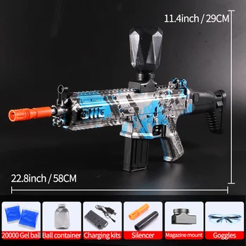 SCAR Electric Gel Gun Toy Gun-7.4V High Speed Motor, Fully Automatic ...