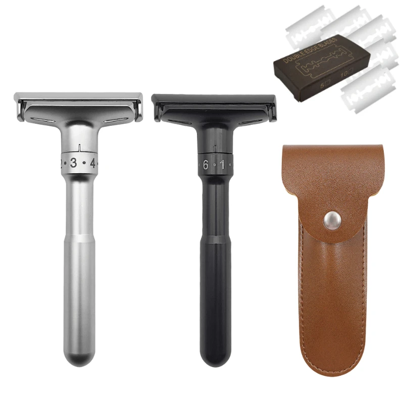 New-Adjustable-Safety-Razor-Mens-Folding-Shaving-Double-Edge-Classic ...