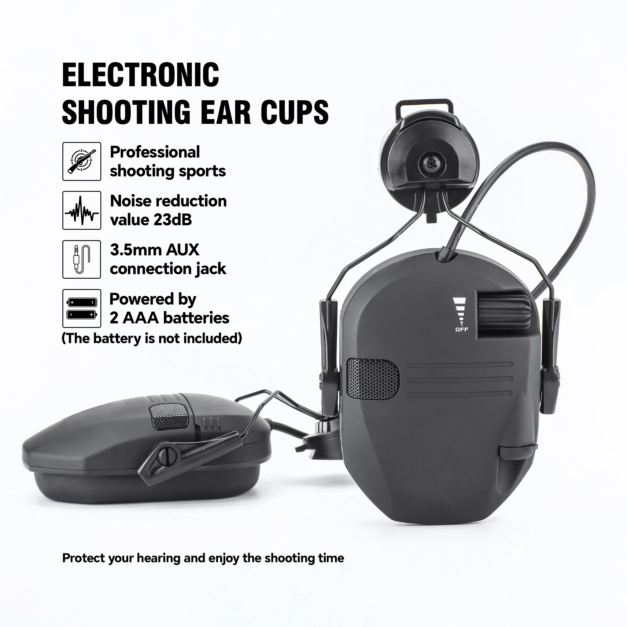 Electronic Shooting Headset Helmet Mounted Version Hunting Pickup and ...