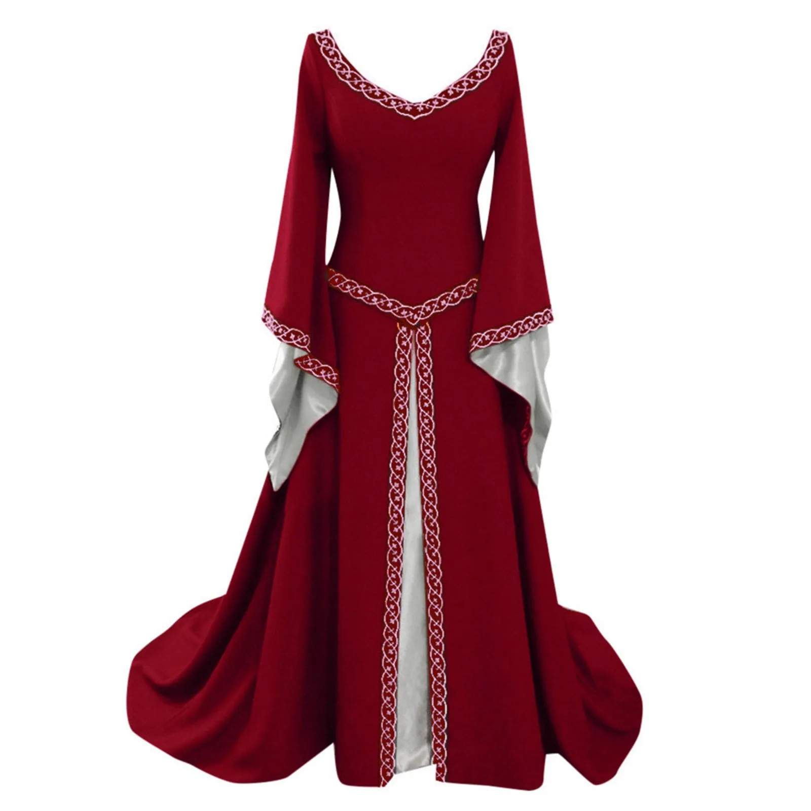 Halloween-Woman-Medieval-Princess-Flare-Sleeve-Dress-Polyester ...