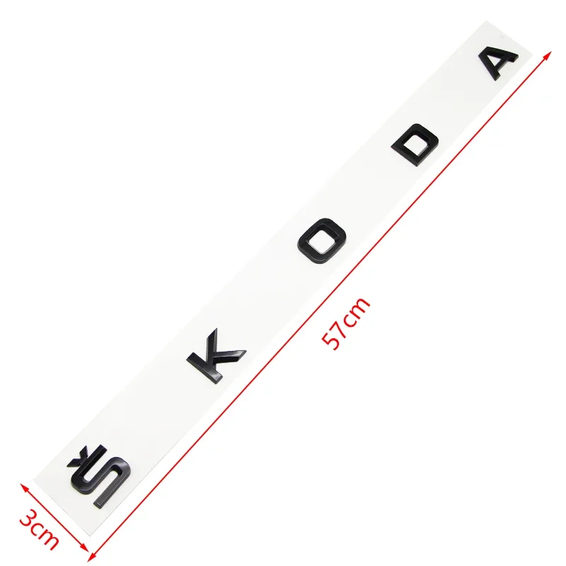 3D ABS car Emblem Skoda Letter front hood Rear Tailgate trunk Decals ...