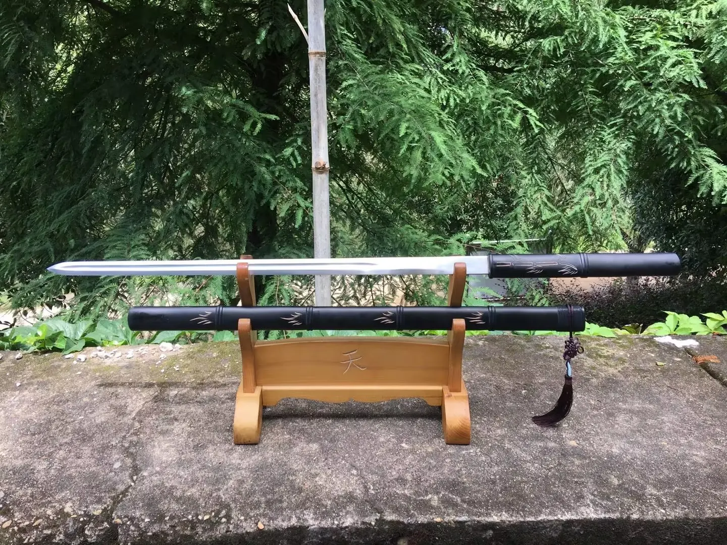 103cm-Medieval-real-steel-sword-battle-ready-weapon-katana-Bamboo ...