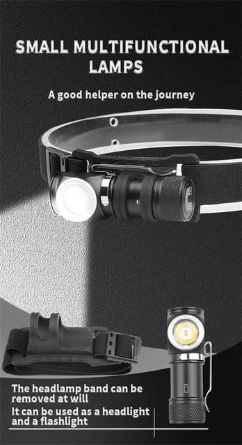 Outdoor Dual Light Source XPE+COB Headlamp Flashlight / Rechargeable ...