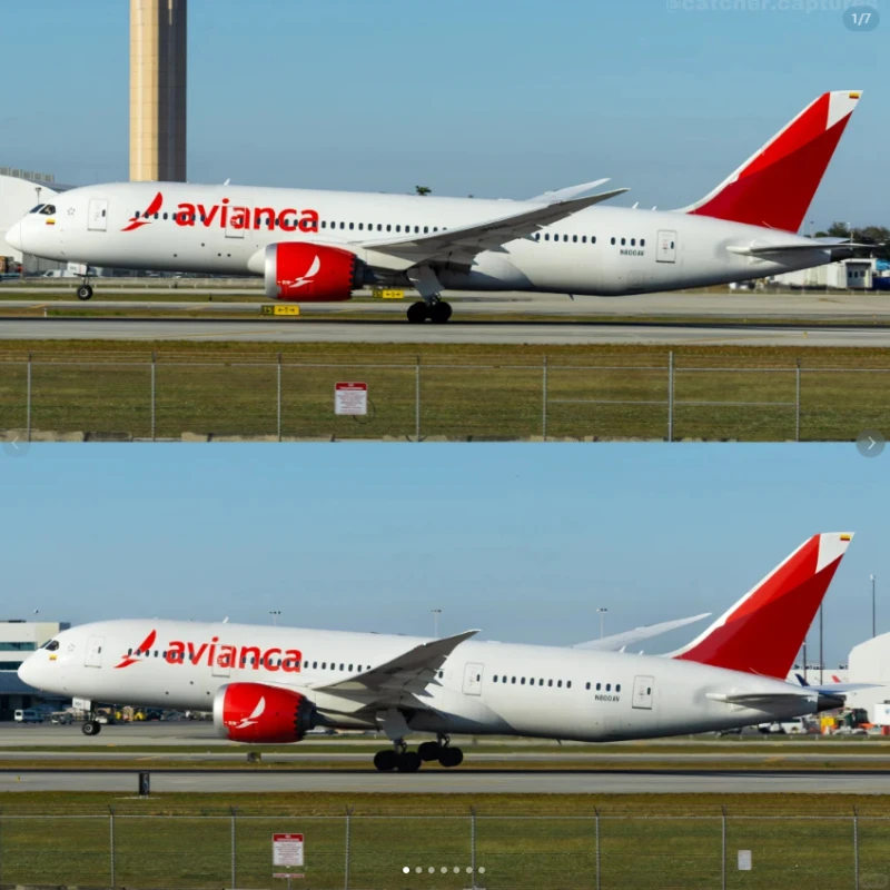 1:150 Scale Airplane Diecast Resin Aircraft Avianca Boeing B787/A320 ...