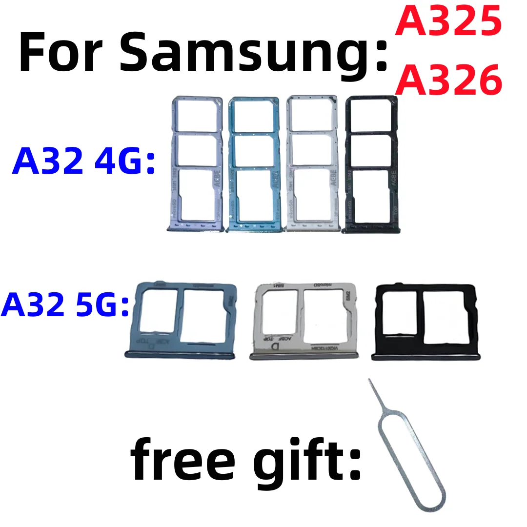 SIM Card SD Card Tray chip slot drawer Holder For Samsung Galaxy A32 5G ...