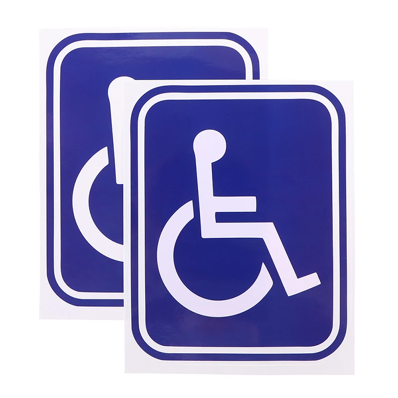 2PCS 11.9x15.2cm Disabled Sign Disability Mobility Parking Car Sticker ...