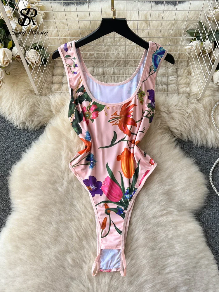 SINGREINY-Open-crotch-Print-Swimsuits-Sleeveless-O-Neck-Elastic-Sheath ...