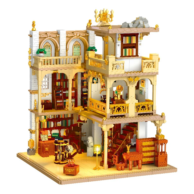 IN-STOCK-MOC-City-Street-View-Bookstore-Building-Blocks-Library ...