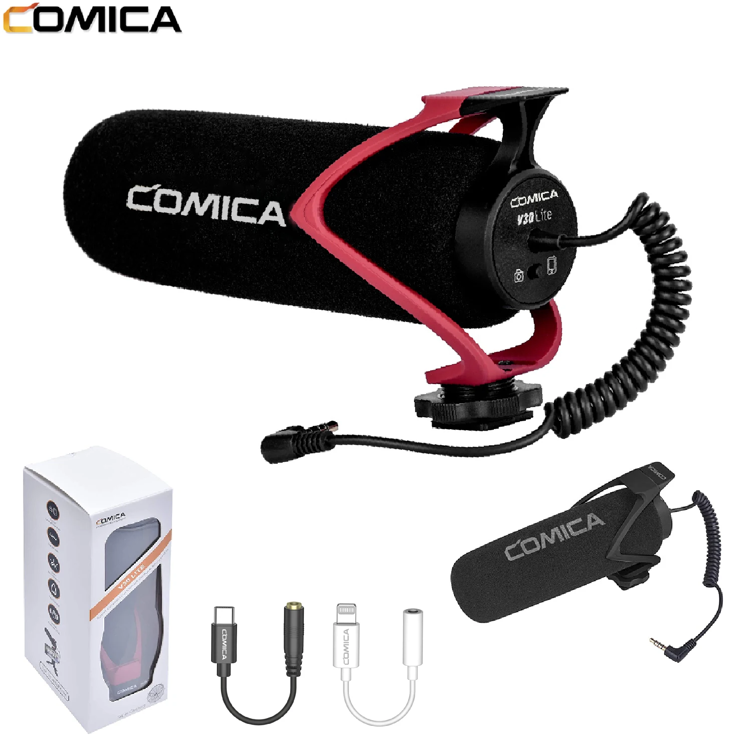 comica-CVM-V30-LITE-Video-Microphone-Super-Cardioid-On-Camera-Shotgun ...