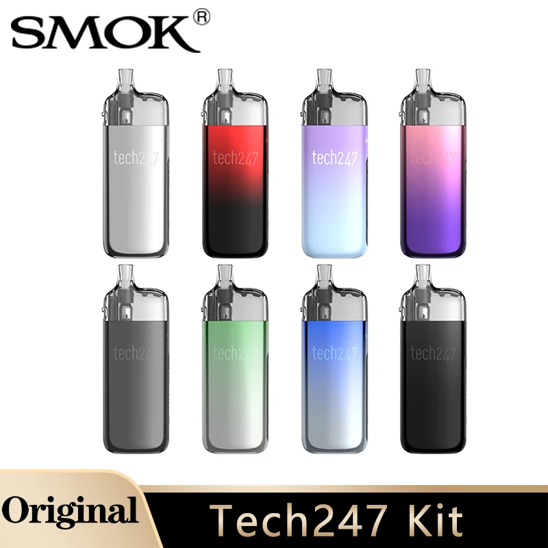 Original-SMOK-Tech247-Kit-Vape-30W-1800mAh-Battery-4ml-Pod-Meshed-Coil ...