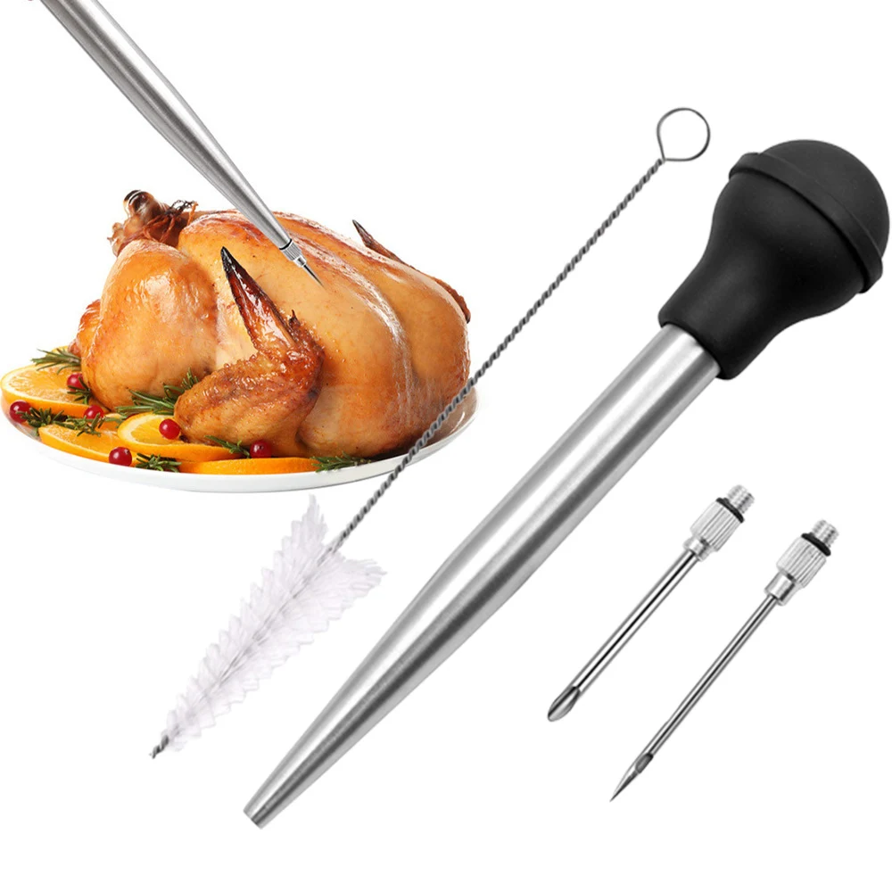 BBQ-Meat-Syringe-Marinade-Injector-Turkey-Chicken-Syringe-with ...