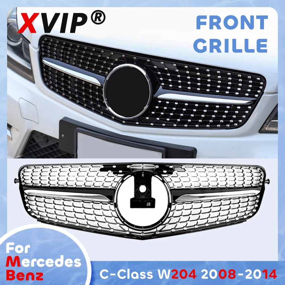 XVIP-Diamonds-Style-Black-Bumper-Grille-Modification-Parts-For-Mercedes ...