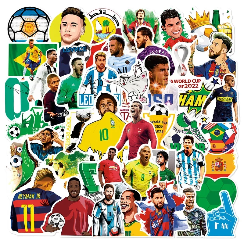 10-50pcs-Cartoon-Football-Stars-Stickers-Soccer-Sticker-Graffiti-Decals ...