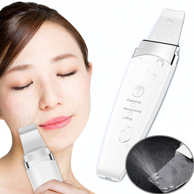 Beauty-Blackhead-Face-Spatula-Ultrasonic-Facial-Cleaner-Face-Scrub ...