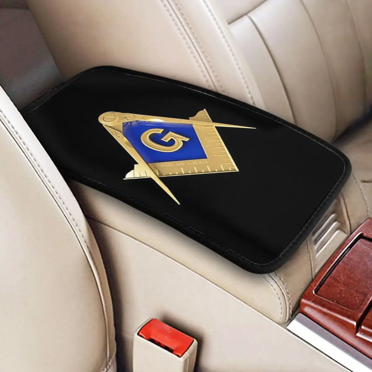 Freemason-Console-Center-Cover-Pad-Masonic-Car-Armrest-Mat-Mason ...
