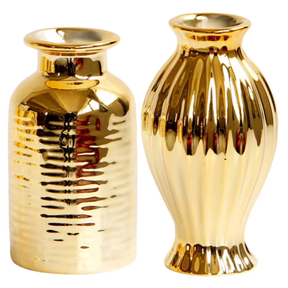 Small Golden Vase Long Flower Orchid Centerpiece Vases Large Flowers ...