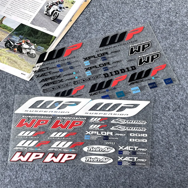 NEW-WP-Motorcycle-Shocker-Stickers-WP-Suspension-Fork-Damper-Decal ...