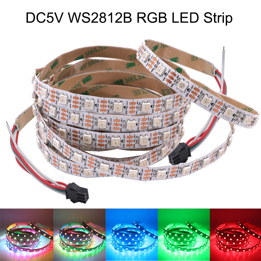 DC5V-WS2812B-RGB-LED-Strip-Light-SMD5050-30-60Leds-m-Smart-Addressable ...