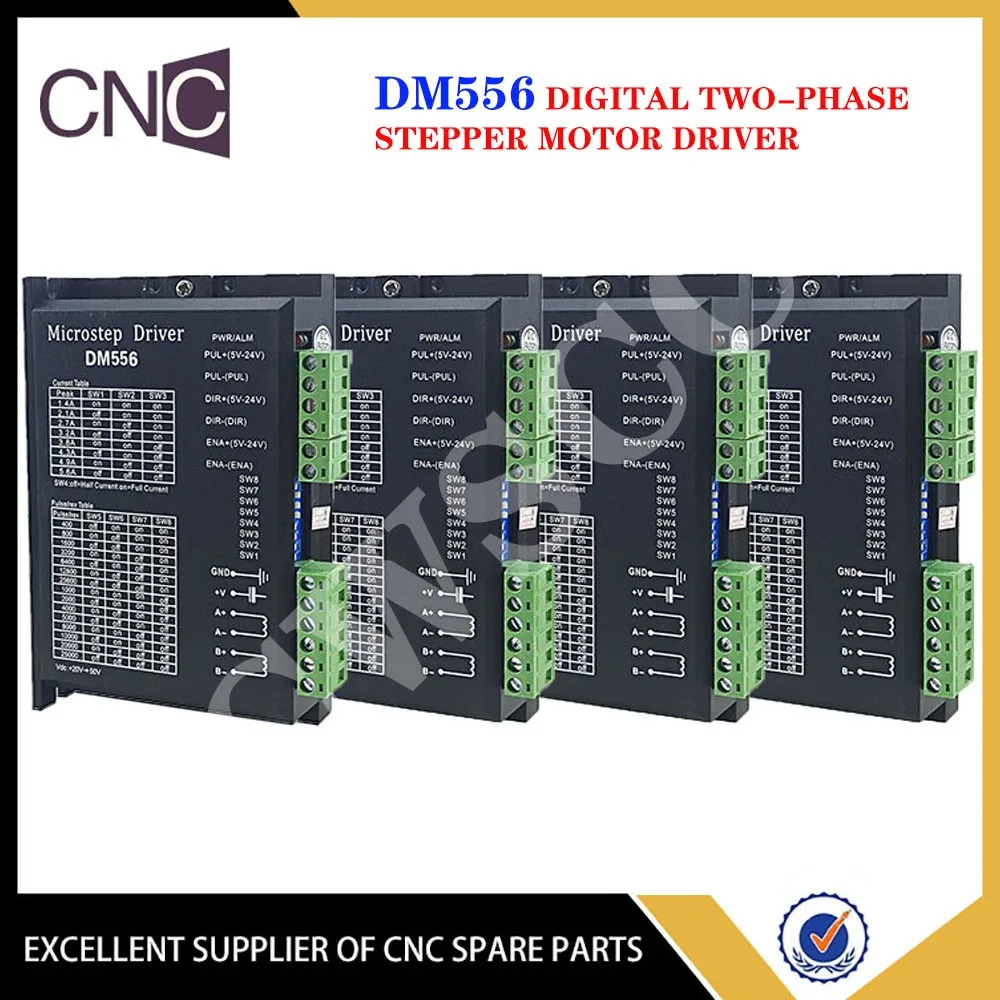 4PCS-Stepper-Motor-Controller-DM556-Cnc-Controlle-Nema17-Nema23-Motor-Driver-128-Subdivision-Dc ...