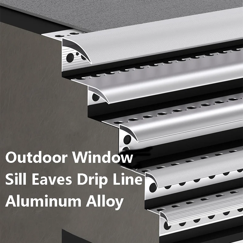 Aluminum Alloy Drip Line Channel Window Sill Eaves Bathroom Balcony ...
