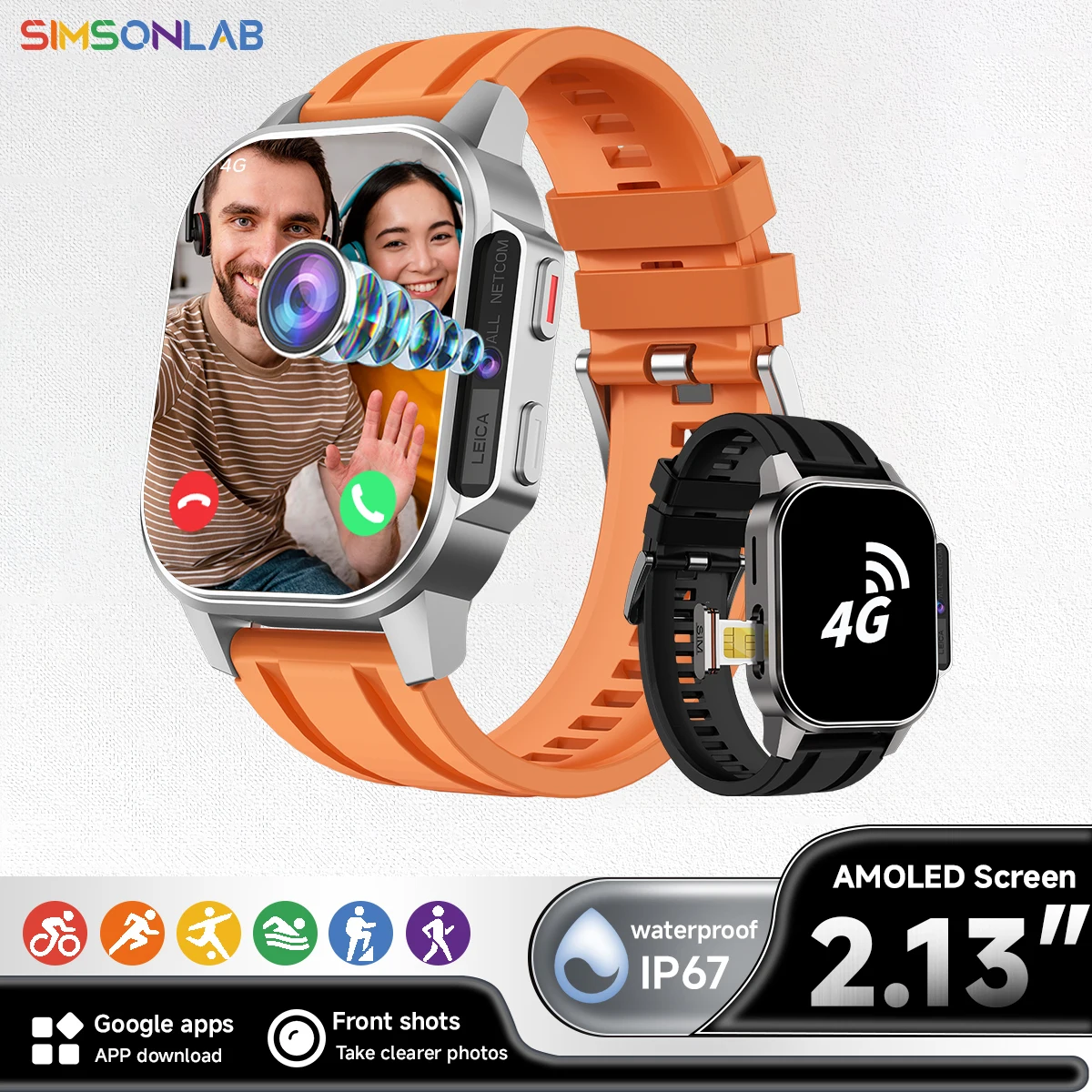 Reloj-inteligente-4G-LTE-con-GPS-tarjeta-SIM-Wifi-c-mara-frontal-NFC ...