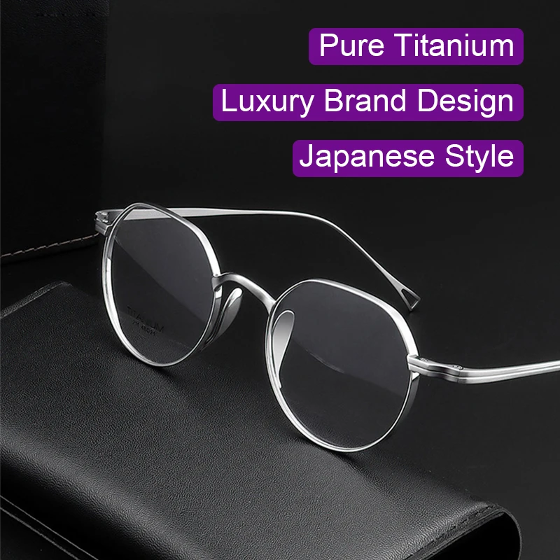 Japanese-Brand-Designer-KMN9916-Pure-Titanium-Glasses-Men-Retro ...