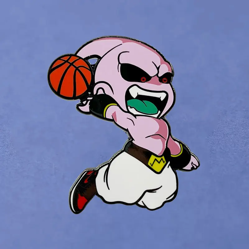 Dragon Ball Majin Buu Play Basketball Hard Enamel Pin Women's Brooches ...
